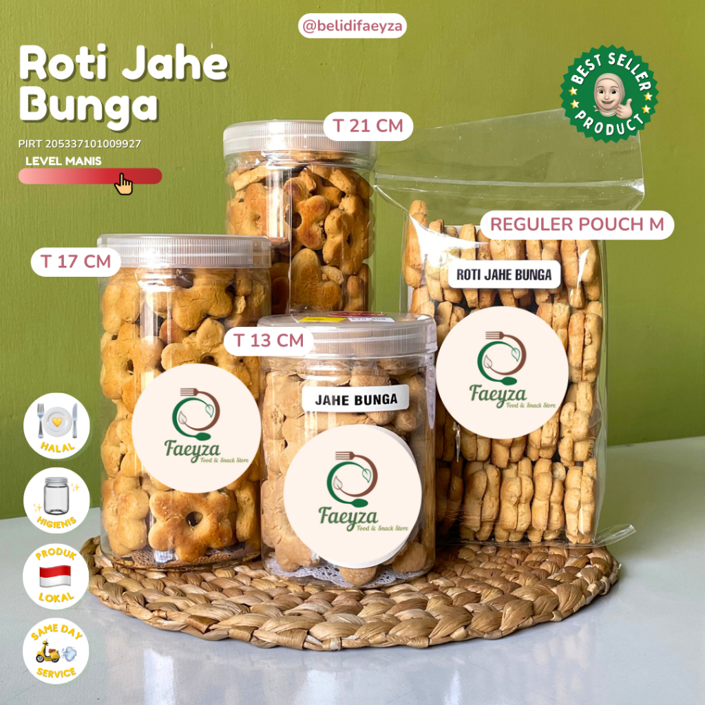 Jual [𝐑𝐄𝐀𝐃𝐘] Roti Jahe Bunga - Roti Kue Kering Cemilan Manis Cookies ...