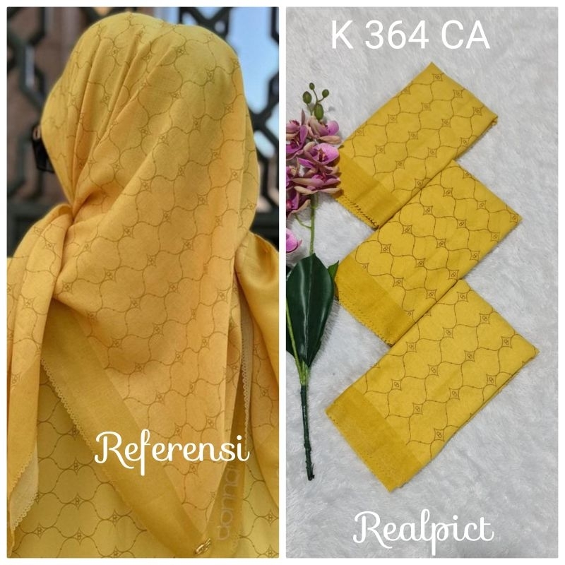Jual hijab motif bunga segi empat // jilbab motif segi empat lasercut ...