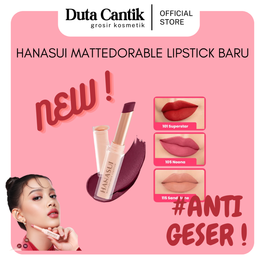 Jual HANASUI MATTEDORABLE LIPSTICK - MATTE LIPSTICK | Shopee Indonesia