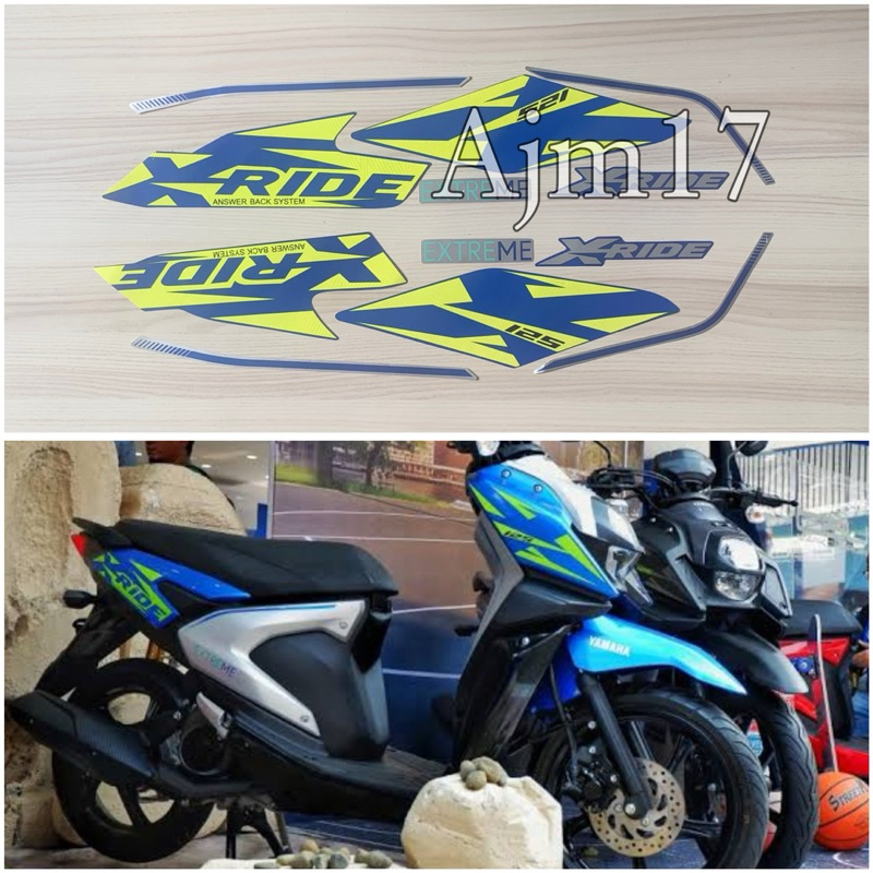 Jual STIKER STRIPING MOTOR X RIDE 2018 BIRU | Shopee Indonesia