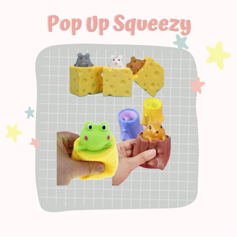 Jual Pop Up Squeezy animals / squishy karakter hewan / squishy / pop up ...