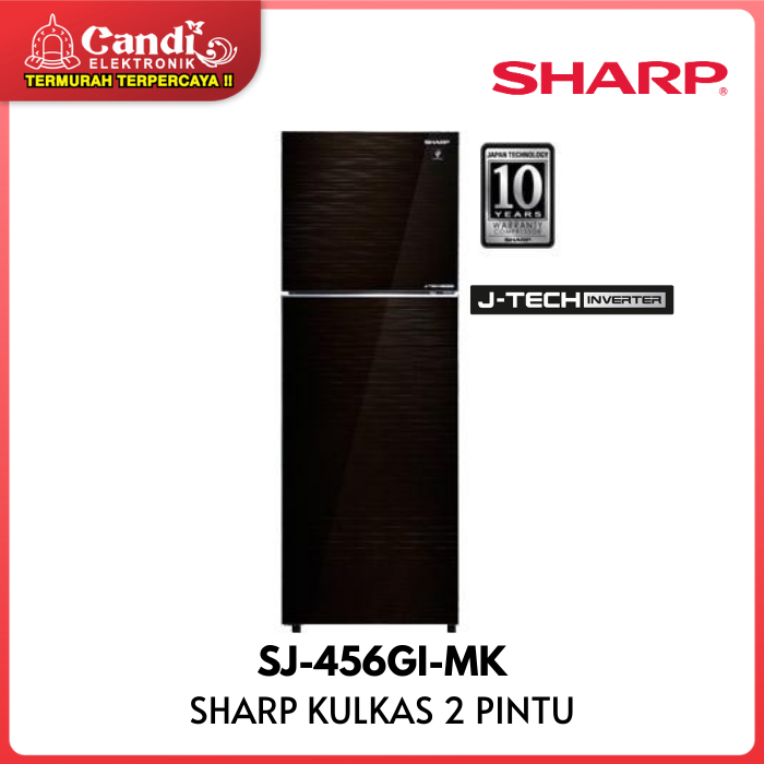 Jual SHARP Kulkas 2 Pintu 329 Liter J-Tech Inverter Low Watt Ag+ Nano SJ-456GI-MK | Shopee Indonesia
