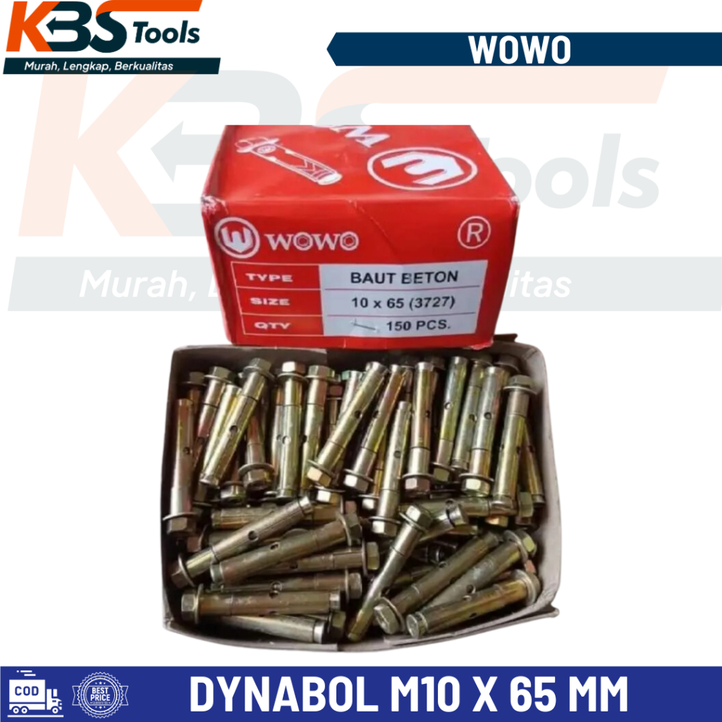 Jual 1 BOX WOWO Dynabolt Beton Tembok Tanam Fisher Besi Dinabolt M10 x ...