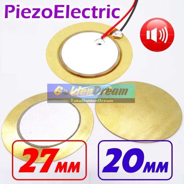 Jual Piezo Electric Ceramic Buzzer 27mm 20mm Element Sounder Sensor Sound Disc | Shopee Indonesia