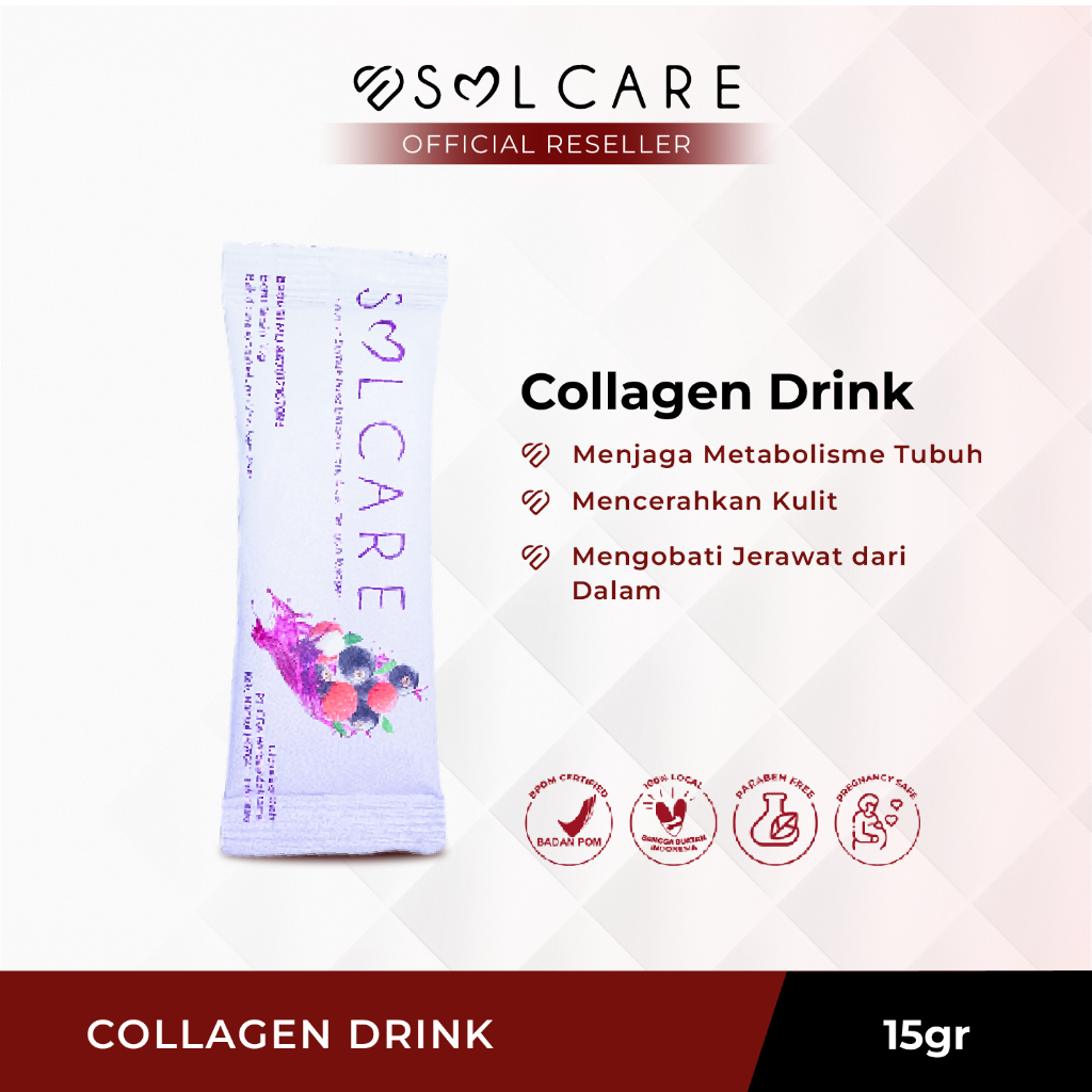 Jual Solcare Collagen Drink - 1 Sachet Suplemen Pemutih Kulit dan ...