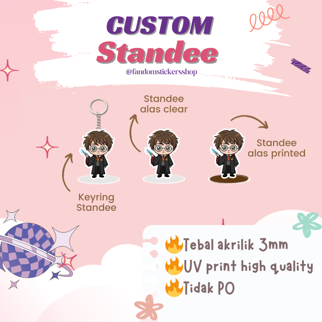 Jual Custom STANDEE Acrylic Keychain | Akrilik UV Print | Anime | Kpop ...