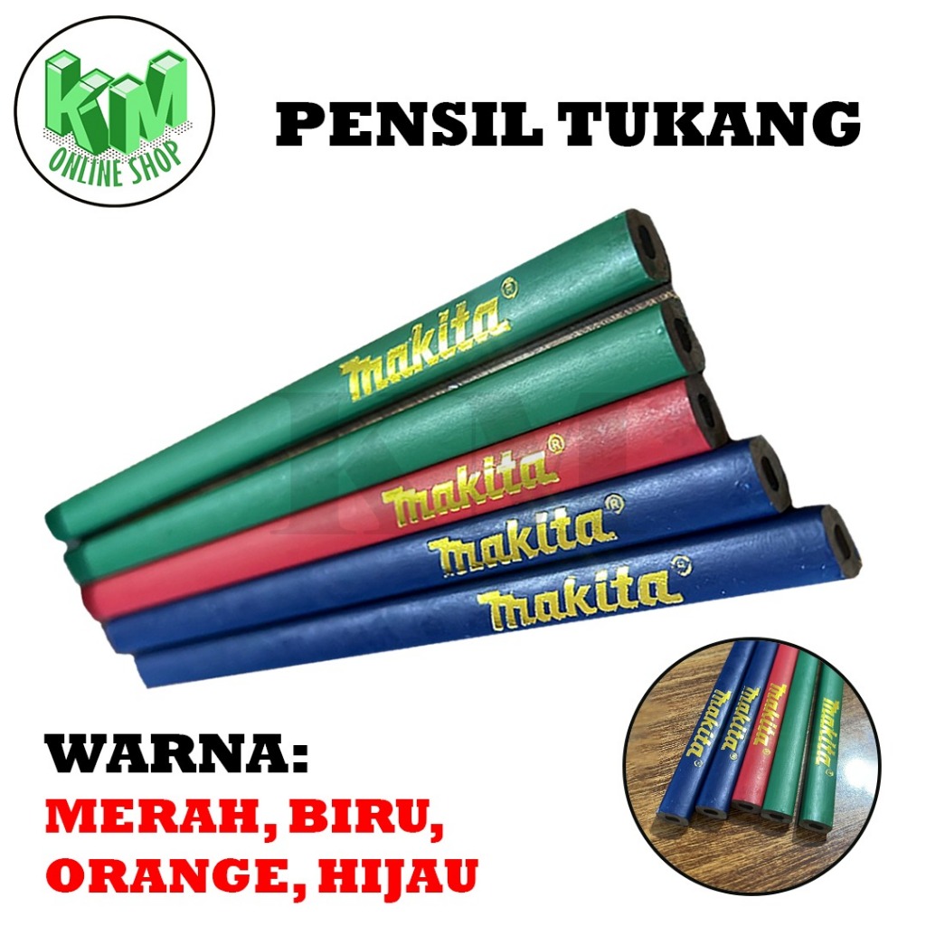 Jual Pensil Tukang Makita Pencil Kayu Pincil Kayu Bangunan | Shopee ...
