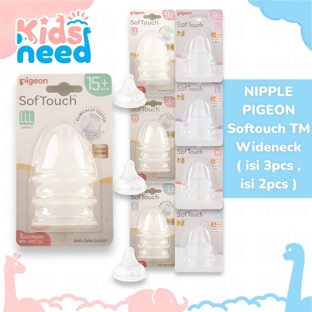 Jual (NEW) Nipple PIGEON SofTouch TM Nipple Blister size SS S M L LL LLL Ori Pigeon Isi 2 dan ...