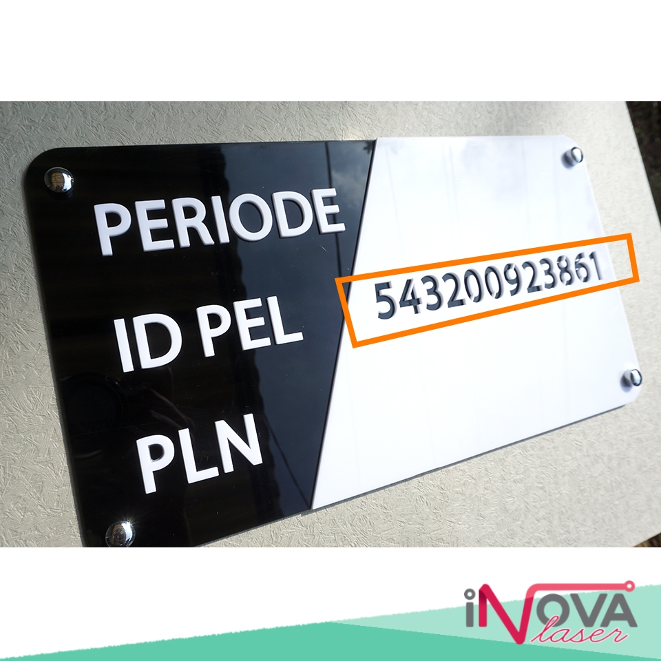 Jual Cutting Nomor ID ( tambahan untuk papan PDAM PLN ) | Shopee Indonesia