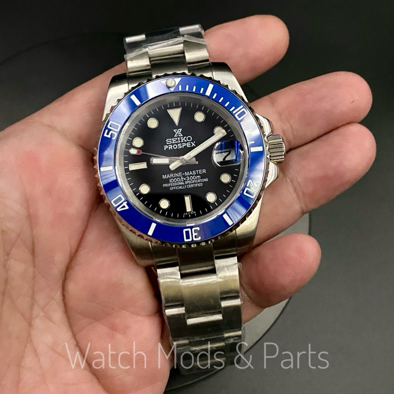 Jual Seiko Mod Seiko Mod Custom Submariner Prospex Marine Master NH35 Enamel Dial | Shopee Indonesia