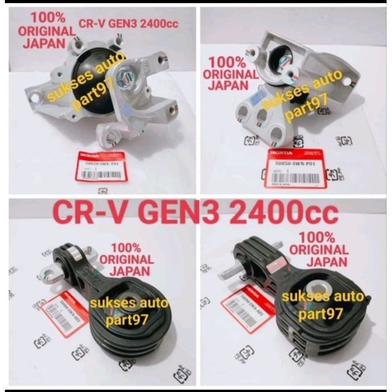 Jual engine mounting full set Honda CRV gen3 gen 3 2400cc 2007-2012 ...