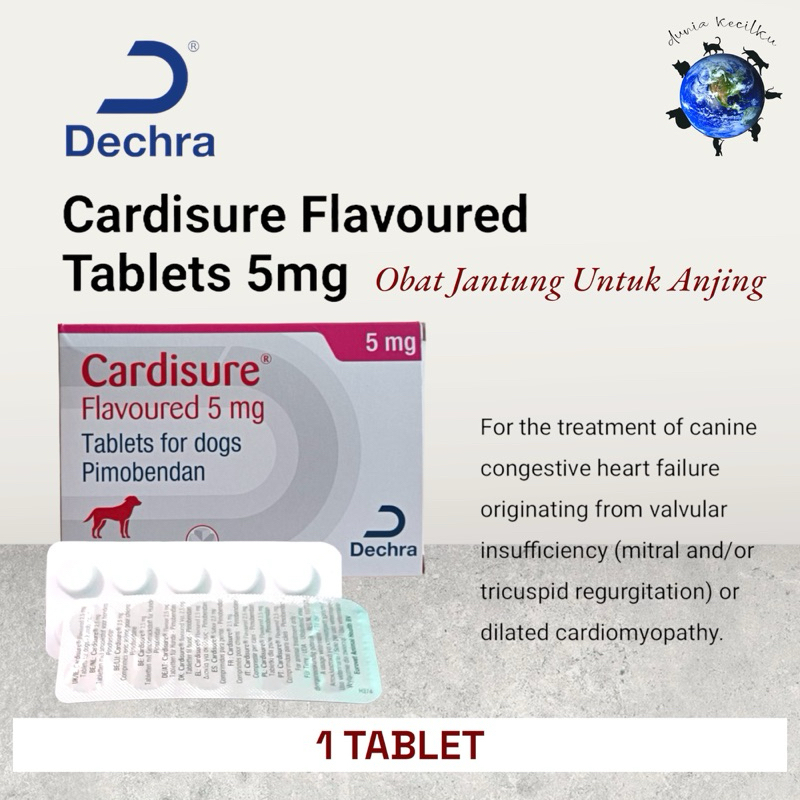 Jual Cardisure Flavoured 5mg Pimobendan Obat Jantung Anjing (PER TABLET ...