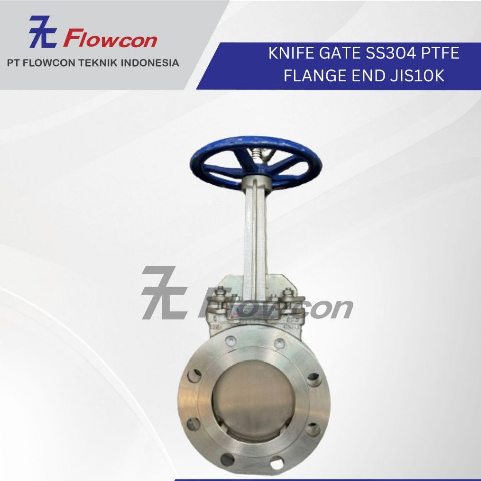 Jual KNIFE GATE VALVE SS304 PTFE FLANGE JIS10K SIZE 5" FLOWCON | Shopee ...