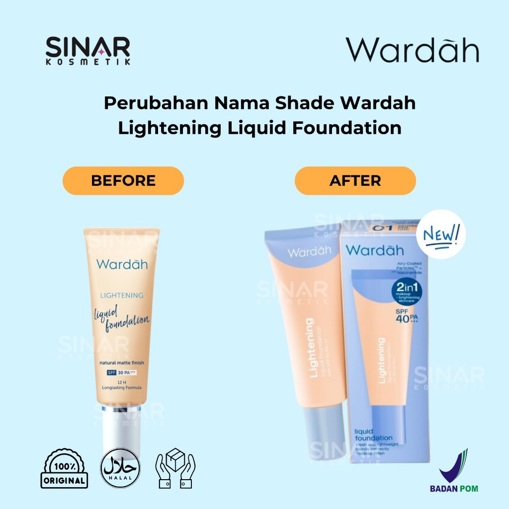Jual WARDAH LIGHTENING LIQUID FONDATION 2in1( kemasan baru) | Shopee ...