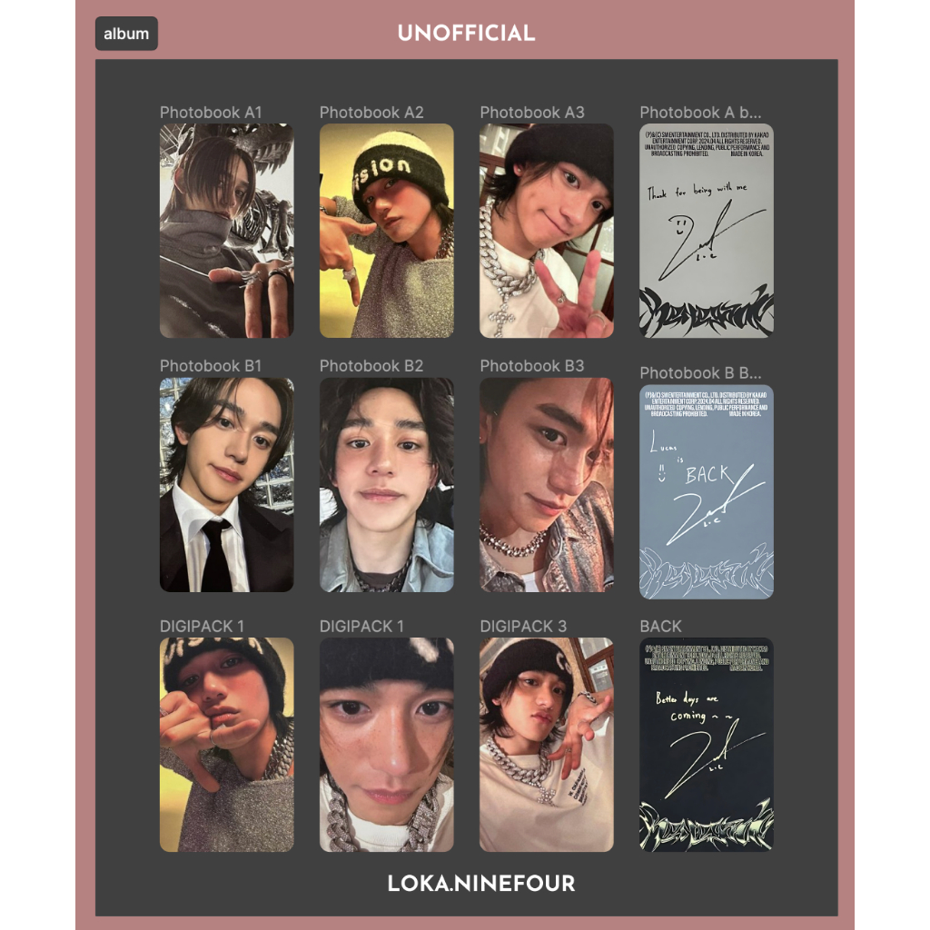 Jual [MINIMAL 10 PCS] PC Photocard Potocard Premium LUCAS RENEGADE 2 SISI UNOFFICIAL REPLIKA ...