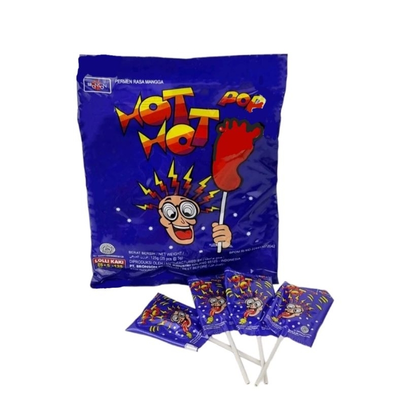 Jual Permen Kaki Hot Hot Pop / Permen kaki merah Loly / Permen Jadul ...