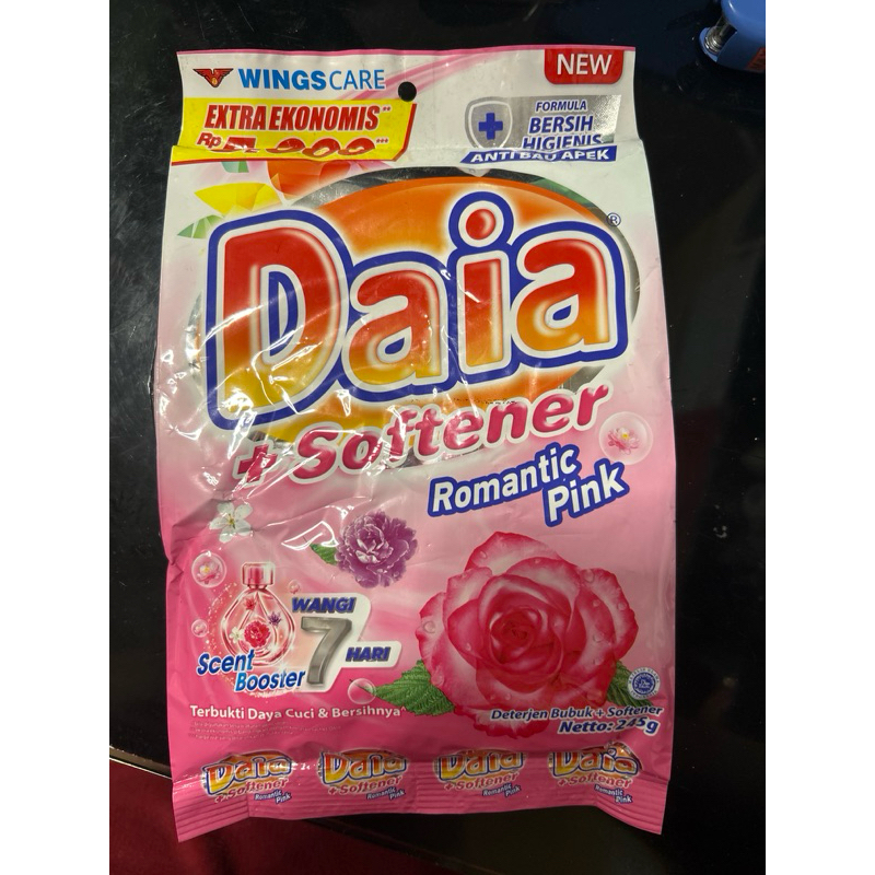 Jual Daia deterjen + softener pink 245gram | Shopee Indonesia