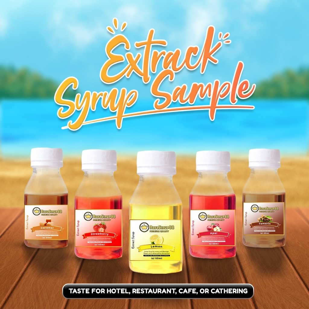 Jual Sample Sirup Premium Aneka Rasa / Sirop Flavoured Syrup Halal 60ml ...