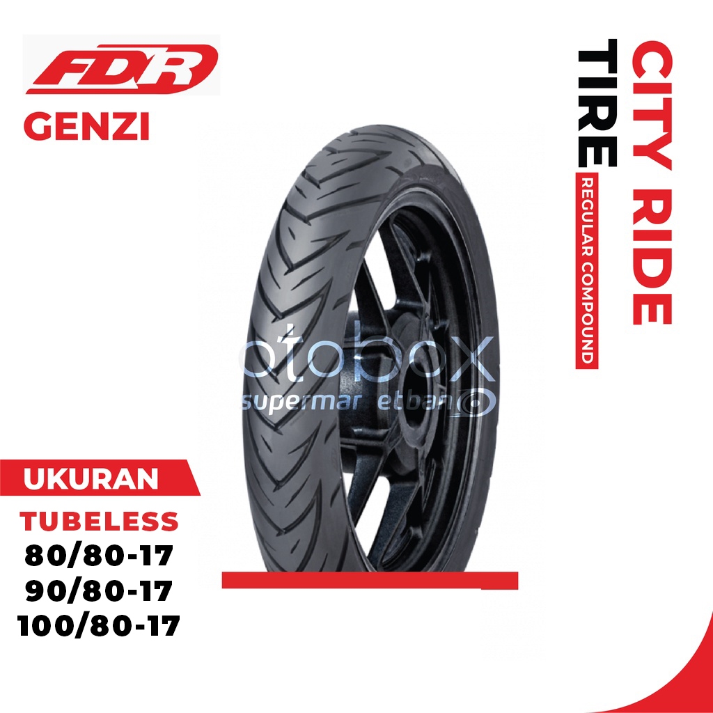 Jual BAN MOTOR FDR GENZI UKURAN 80/80 90/80 100/80 RING 17 TUBELESS | Shopee Indonesia