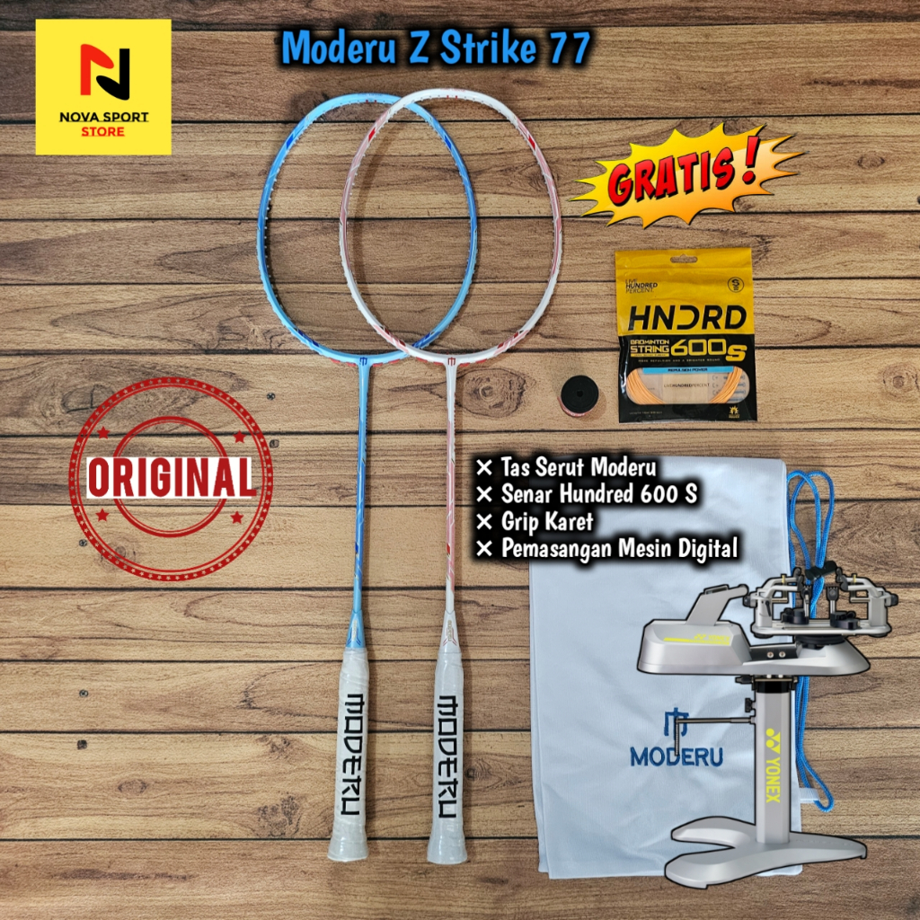 Jual Raket Badminton Moderu Z Strike 77 | Shopee Indonesia
