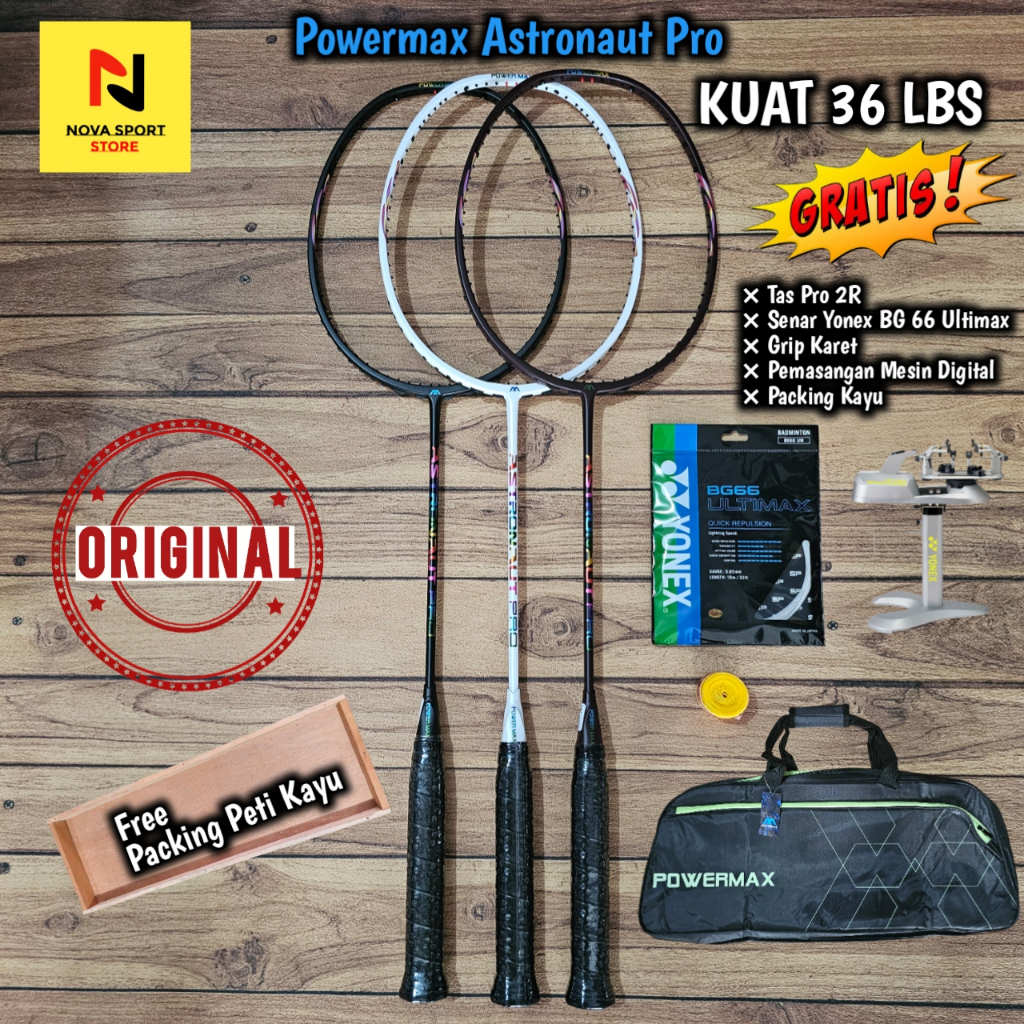 Jual Raket Badminton Powermax Astronout Pro | Shopee Indonesia