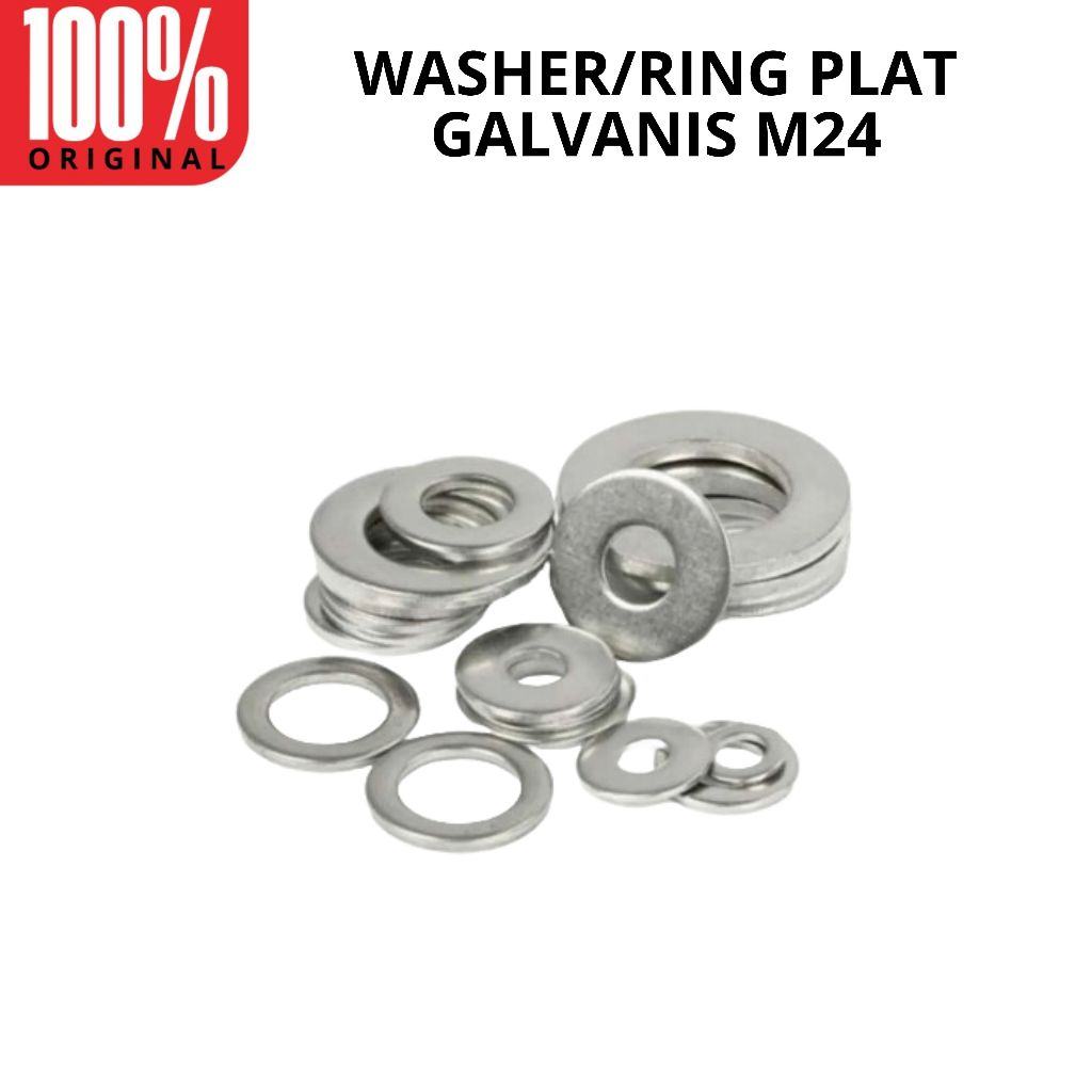 Jual WASHER / RING PLAT GALVANIS M24 ABC | Shopee Indonesia