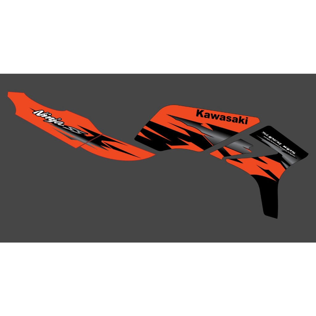 Jual STRIPING NINJA SS SUPER KIES SPECIAL EDITION ORANGE BLACK BAHAN ...