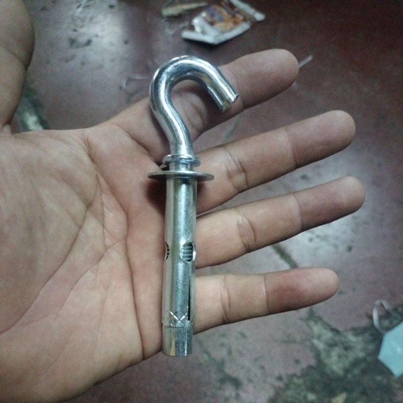 Jual dynabolt hook anchor m12 / hook anchor 12mm / hook bolt anchor ...