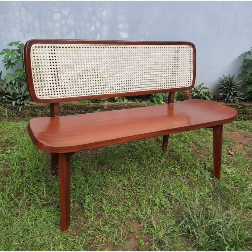 Jual Kursi Panjang Bench Rotan Kayu Jati | Shopee Indonesia