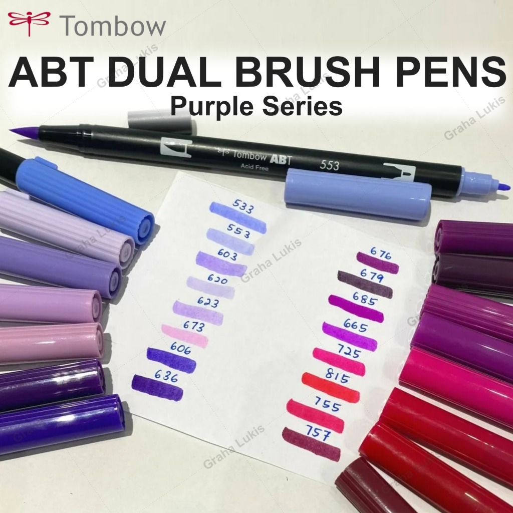 Jual Tombow ABT Dual Brush Pens Purple Series | Shopee Indonesia
