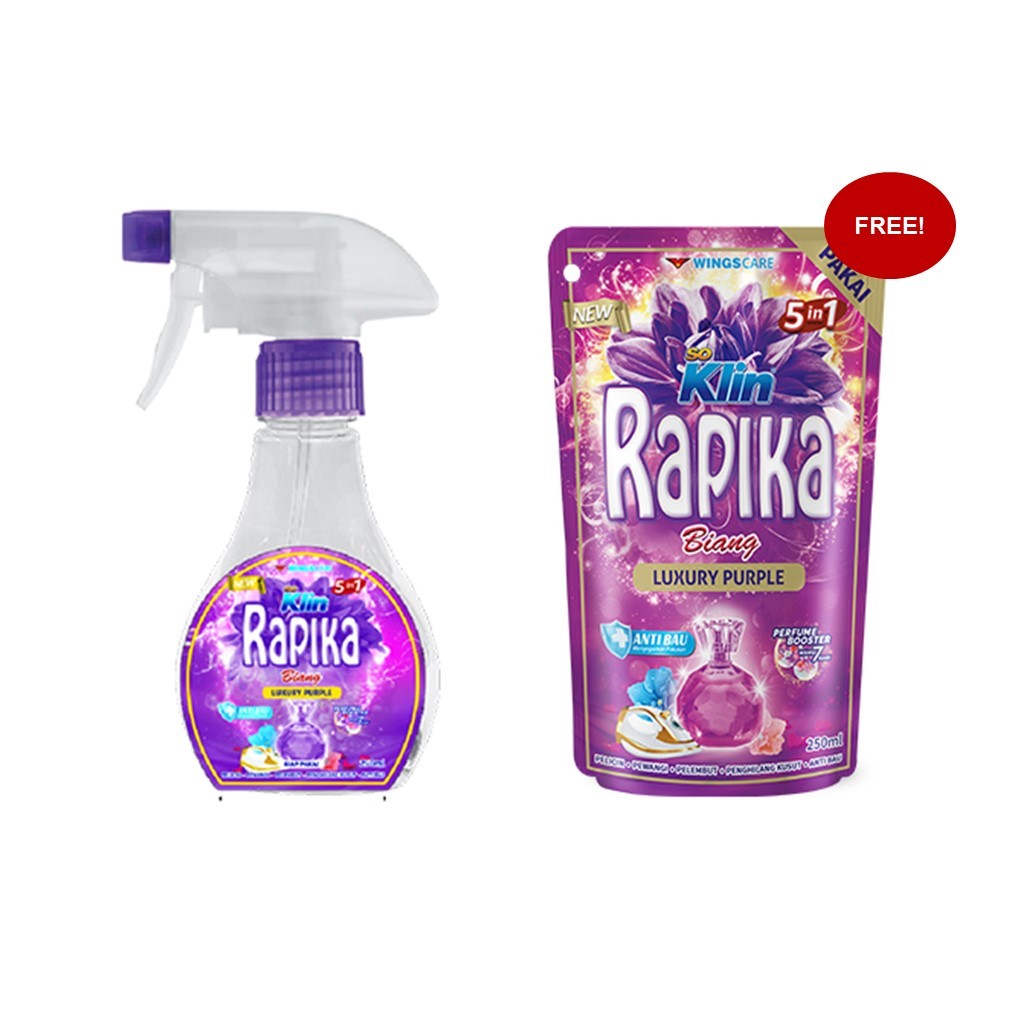 Jual [Buy 1 Get 1] Rapika Biang Luxury Purple Botol 250ml - Free Rapika ...