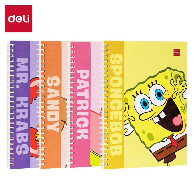 Jual Deli buku ring Spiral Notebook A5 60sheets (Spongebob) | Shopee ...
