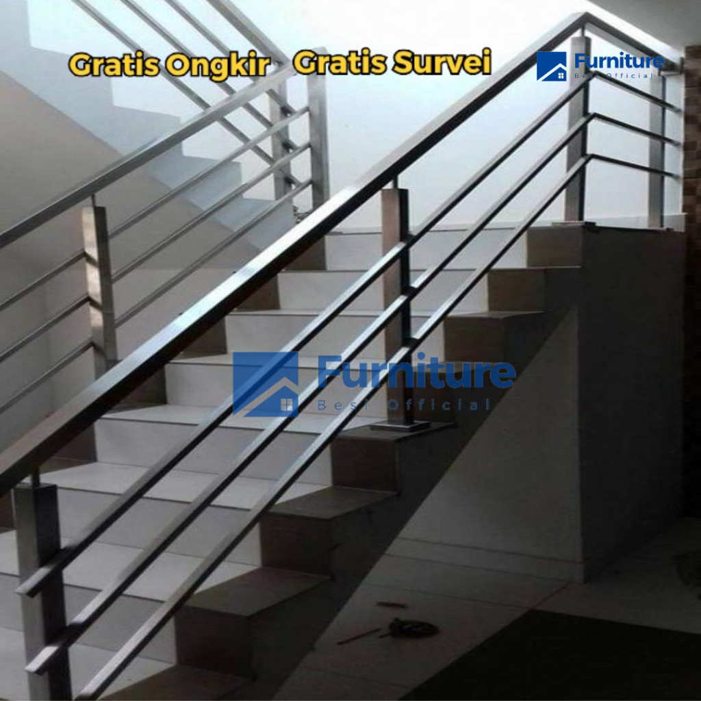 Jual pagar rumah / raling tangga / railing tangga minimalis | Shopee ...