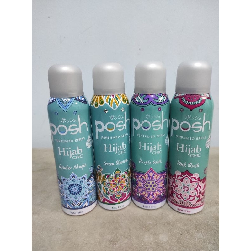 Jual posh hijab perfume spray posh body spray hijab chic 150ml | Shopee ...