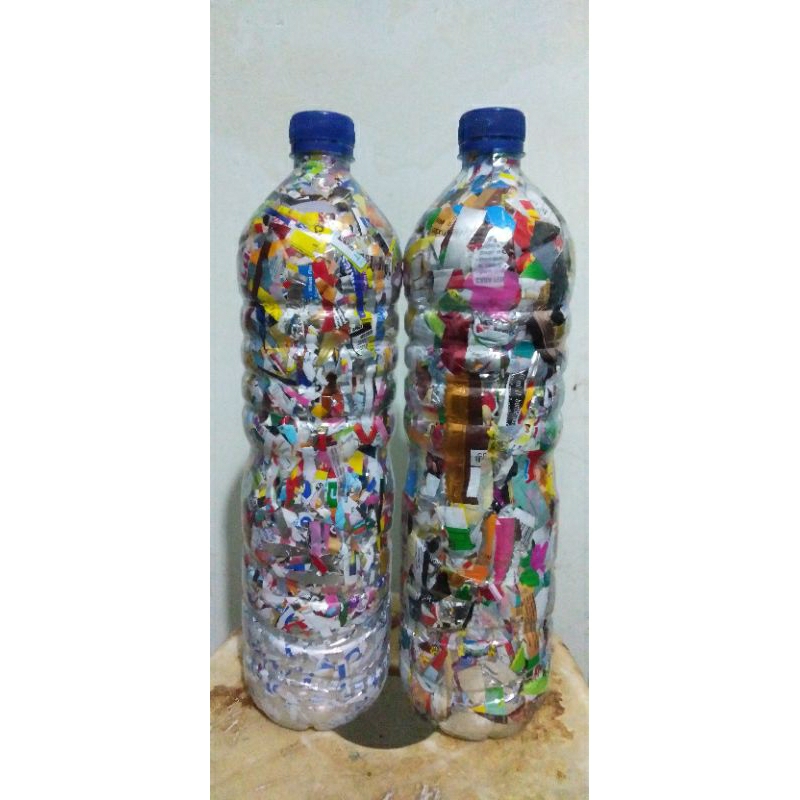 Jual Ecobrick botol Aqua 1500ml berat 600gram | Shopee Indonesia