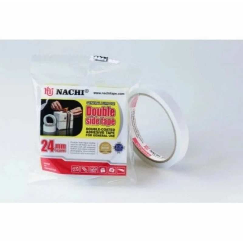 Jual Double Tape Nachi 1 Inchi 24 mm x 10 yard / Nachi Tape | Shopee ...