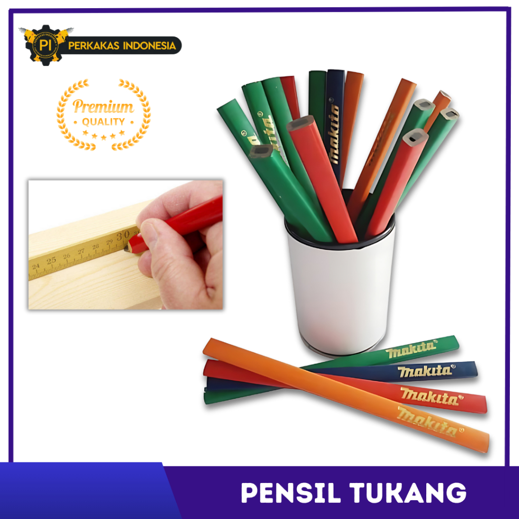 Jual Pensil Tukang Makita Bagus Pencil Tukang Kayu Bangunan Proyek ...