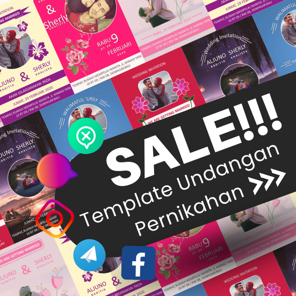 Jual Template Desain Undangan Pernikahan PPT Kekinian Aesthetic ...