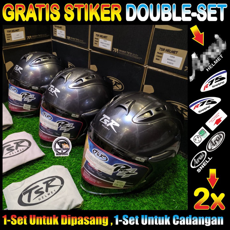 Jual Helm TSR Ram 4 Metalic Grey | Shopee Indonesia