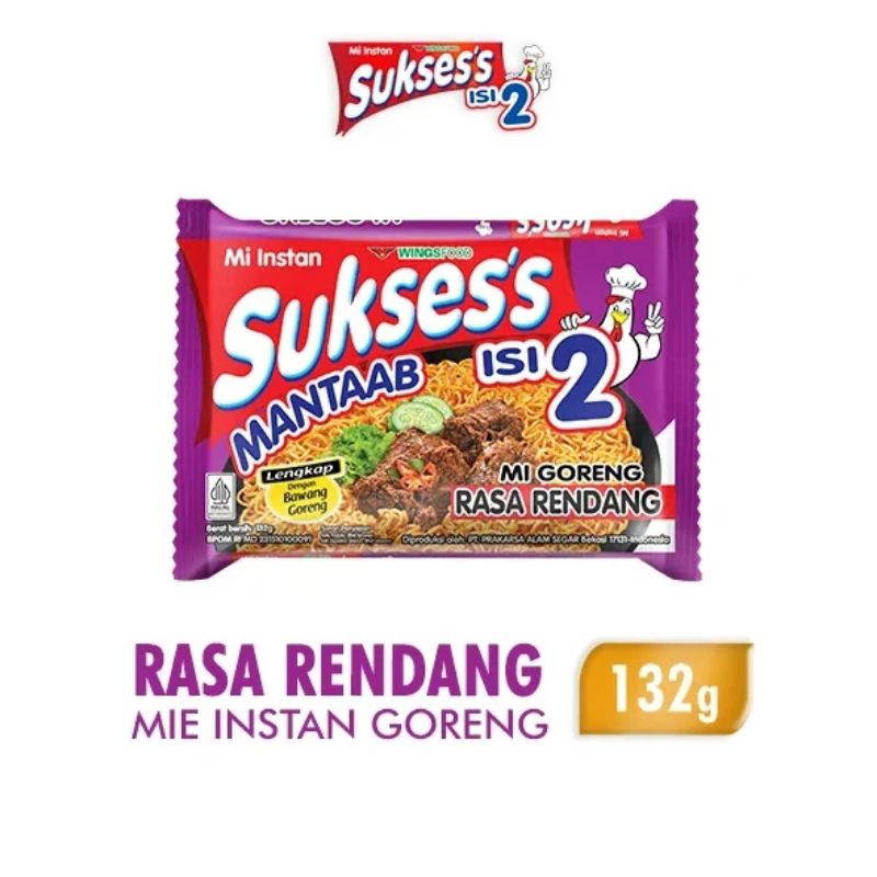 Jual Mie Sukses Isi 2 Rasa Rendang 132g. | Shopee Indonesia