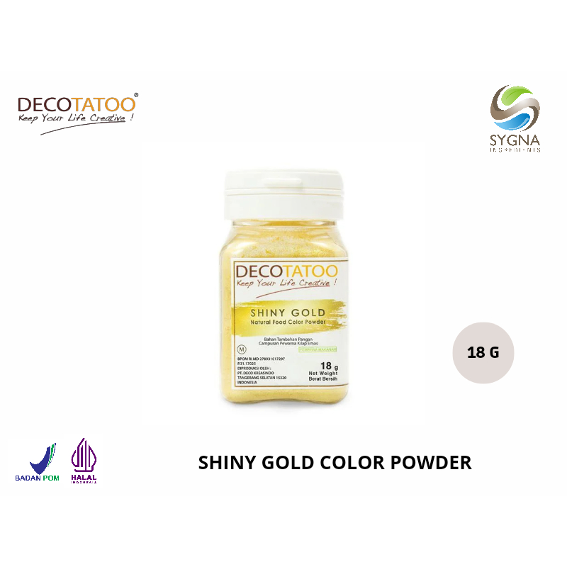 Jual Pewarna Makanan - Shiny Color Decotatoo - Shiny Gold Color Powder ...