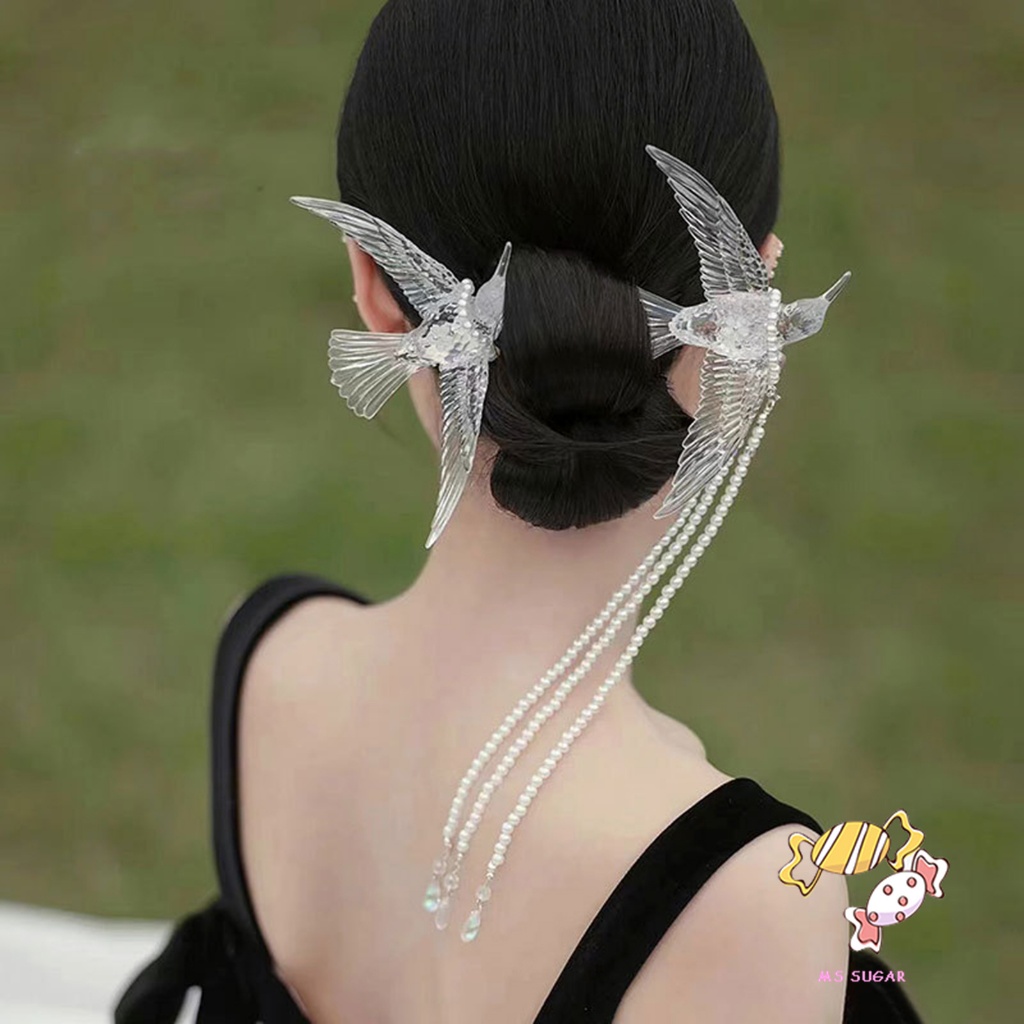 Jual 【Harga super murah】YADORNOS Aksesori Rambut Burung dengan Hiasan ...