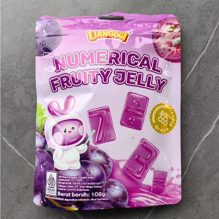 Jual LIANGGUI NUMERICAL FRUITY JELLY JELI AGAR RASA ANGGUR BENTUK ANGKA ...