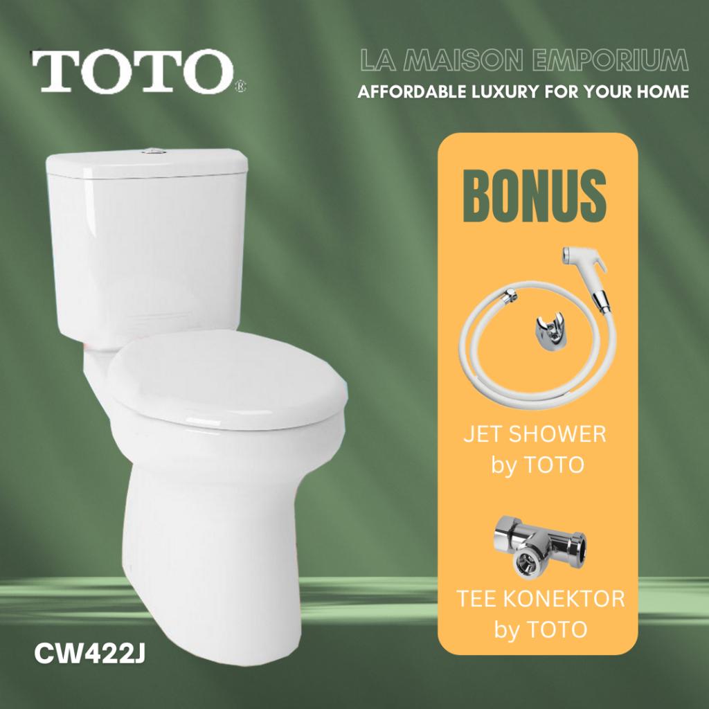 Jual Kloset TOTO CW422J Tutup Soft Closing / Kloset Duduk TOTO 422 ...