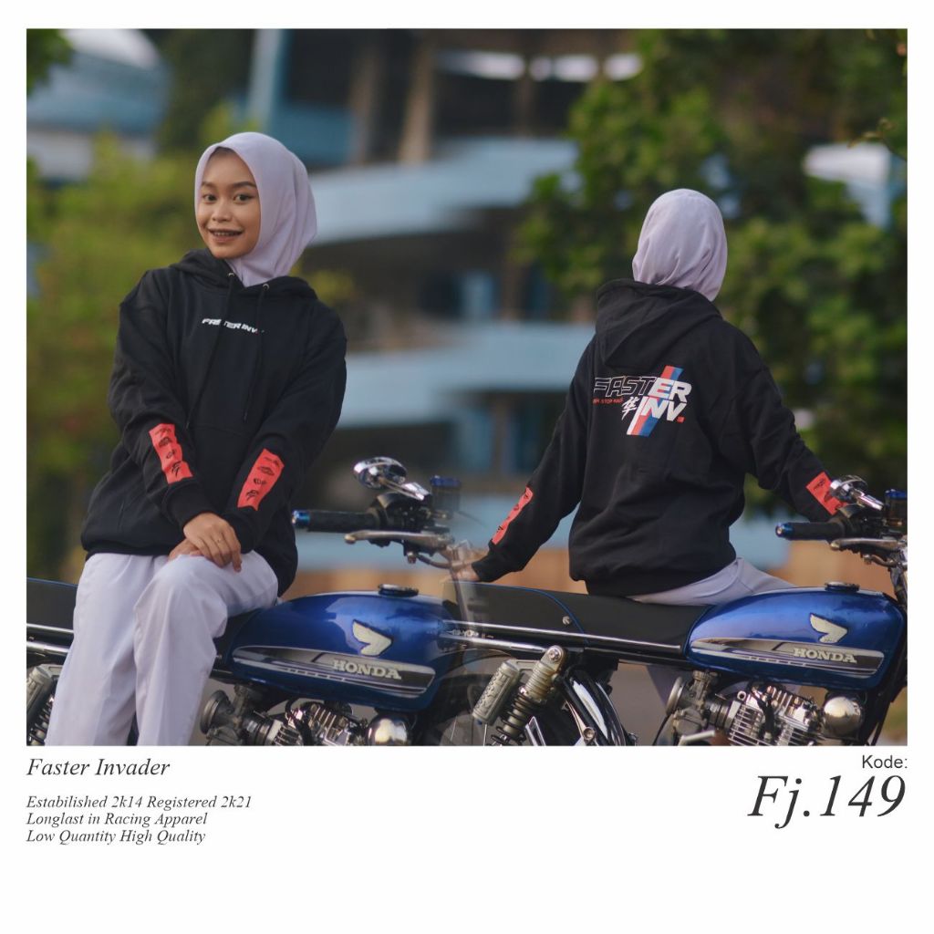 Jual Jaket navy logo design faster invader | Shopee Indonesia