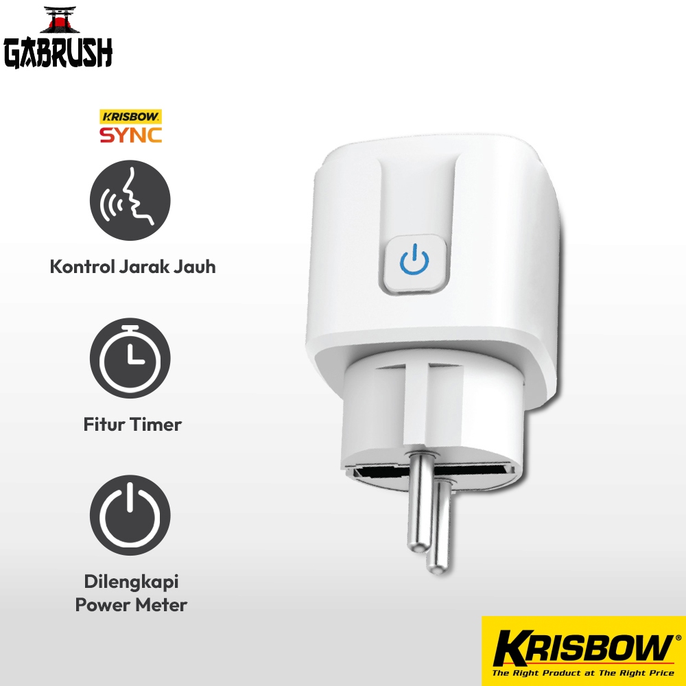 Jual KRISBOW Sync Steker Pintar Smart EU Plug | Shopee Indonesia
