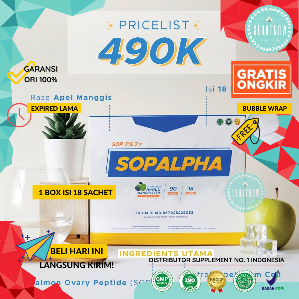 Jual SOPALPHA SOP ALPHA SOP100 RASA APEL 1 BOX ORIGINAL SUPLEMEN ...