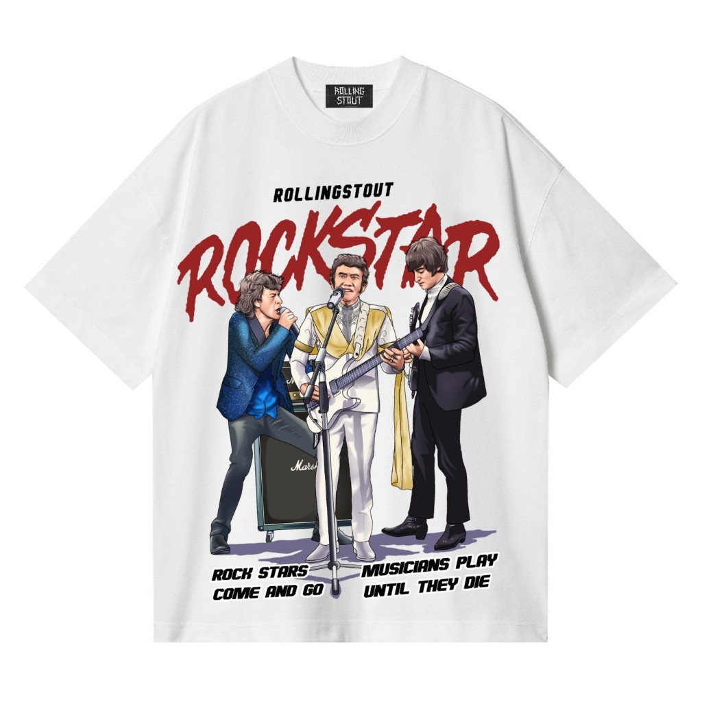 Jual Rollingstout Tshirt - Rhoma irama x John Lennon x Mick Jagger | Parodi Band & Film | BAJU ...