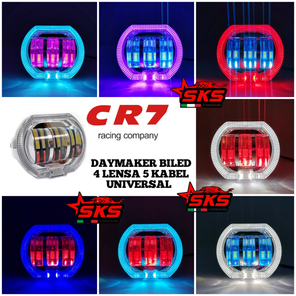 Jual Lampu Tembak LED Daymaker Biled Projie CR7 Projie Biled Proji ...