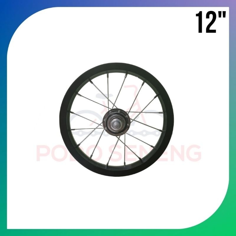 Jual Velg Sepeda BMX/CTB/Push Bike Ukuran 12 Aluminium Alloy Rakitan ...